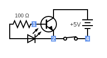 Simple Circuit With NPN Transistor - Circuits - Circuit Diagram