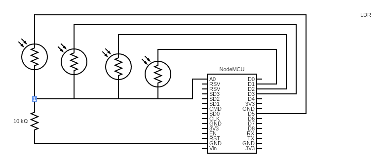 LDR Multiplex - Circuits - Circuit Diagram